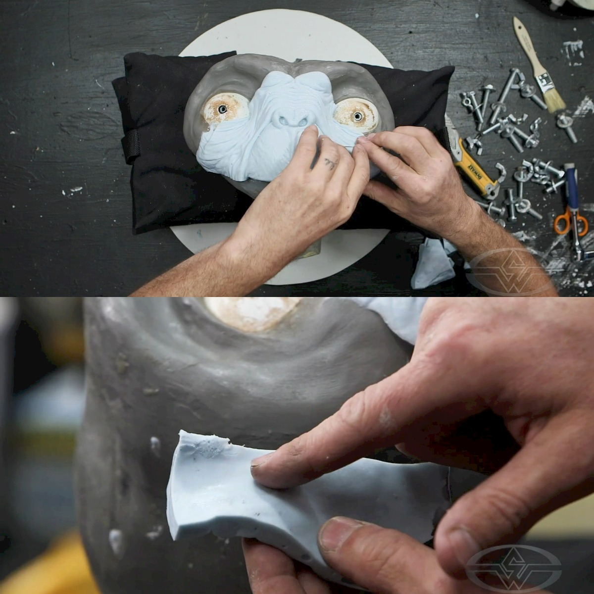 Lab Work for Animatronic Characters - How to Open the Mold & Inspect ...