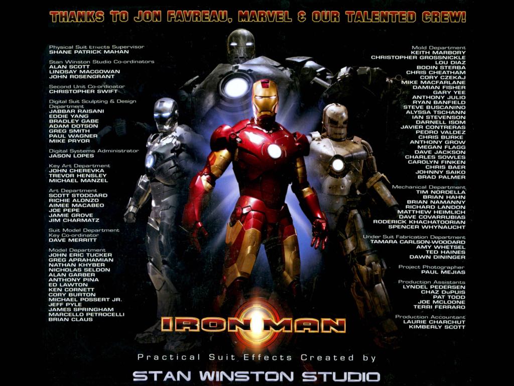 Building Iron Man Suits for Iron Man | Stan Winston School of Character ...