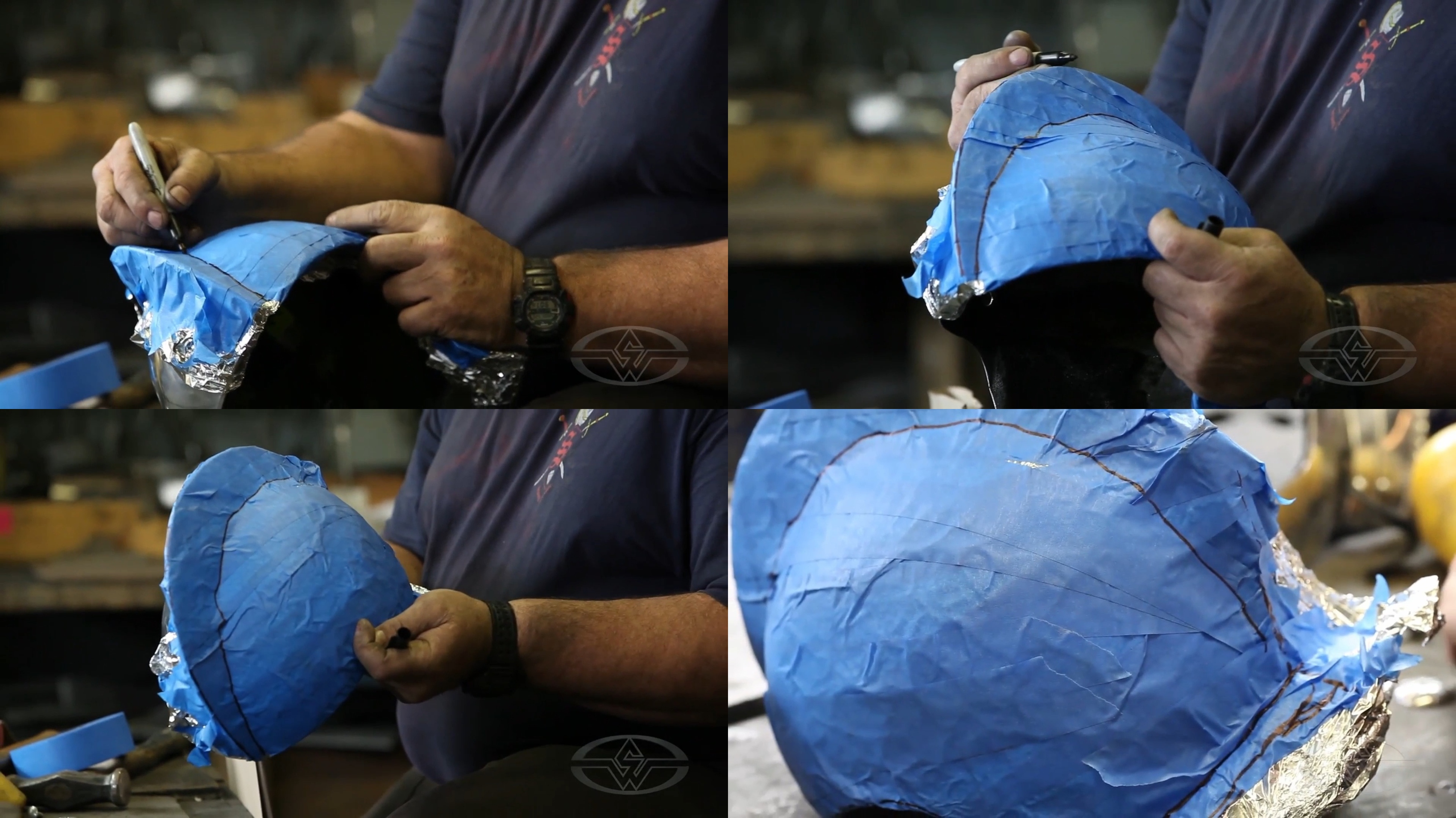 How to Make a Pattern for a Prop Armor Helmet | Stan Winston School of ...