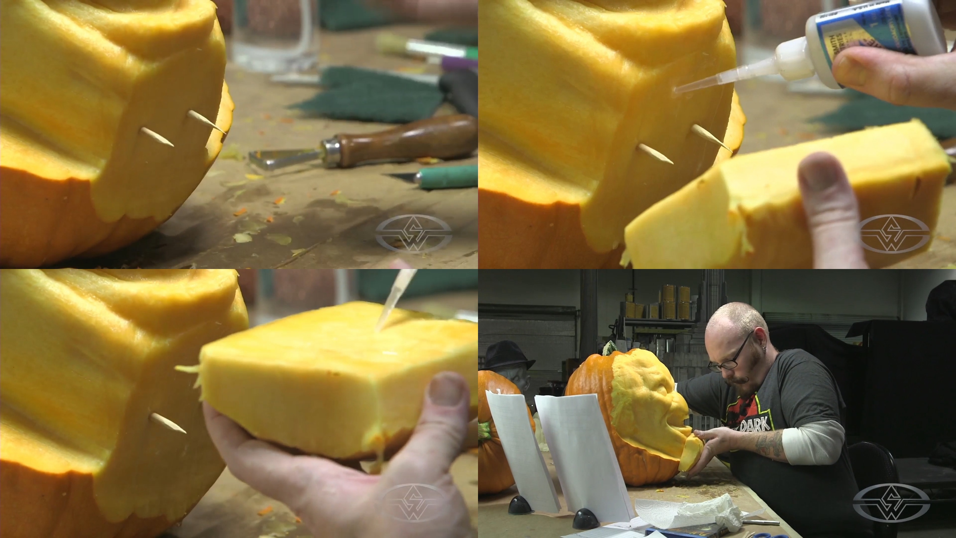 3D Pumpkin Carving: How to Attach an Extra Piece to a Pumpkin Carving ...